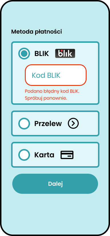 BLIK OneClick - requirements checklist - Payments without the BLIK code